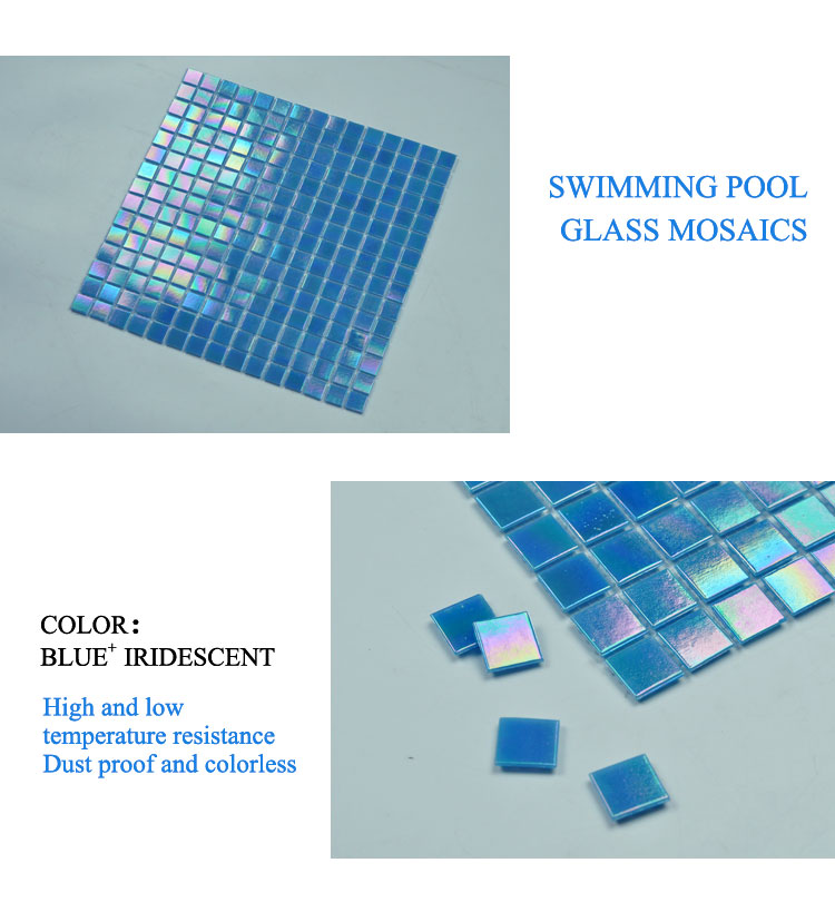 Innovative glass pool tiles for a modern pool