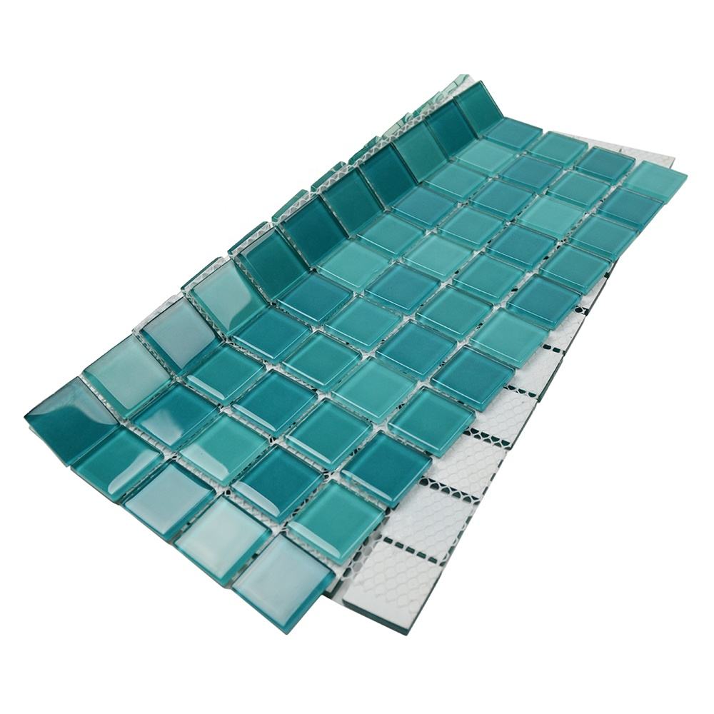 Innovative glass pool tiles for a modern pool