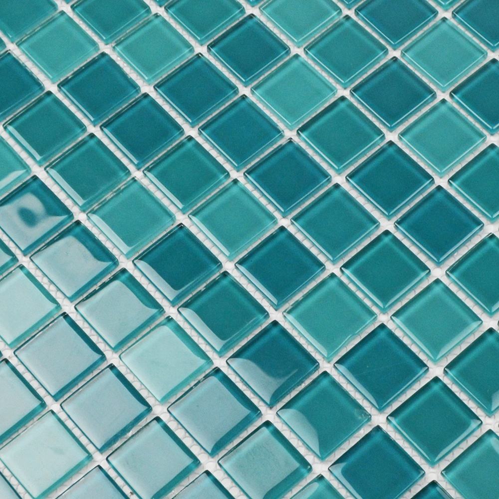 Innovative glass pool tiles for a modern pool
