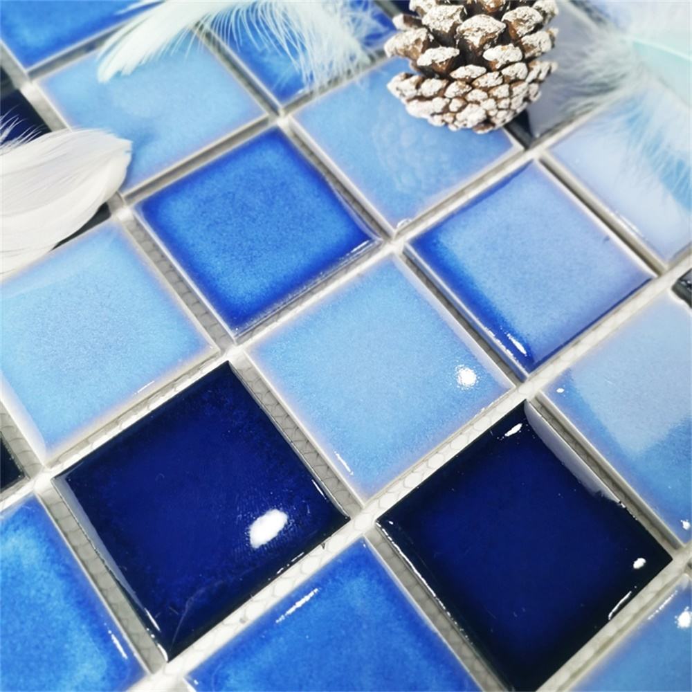 Innovative glass pool tiles for a modern pool