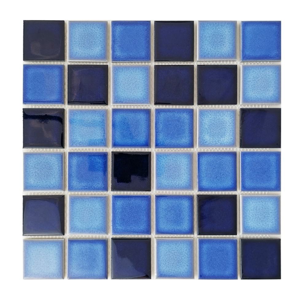 Innovative glass pool tiles for a modern pool